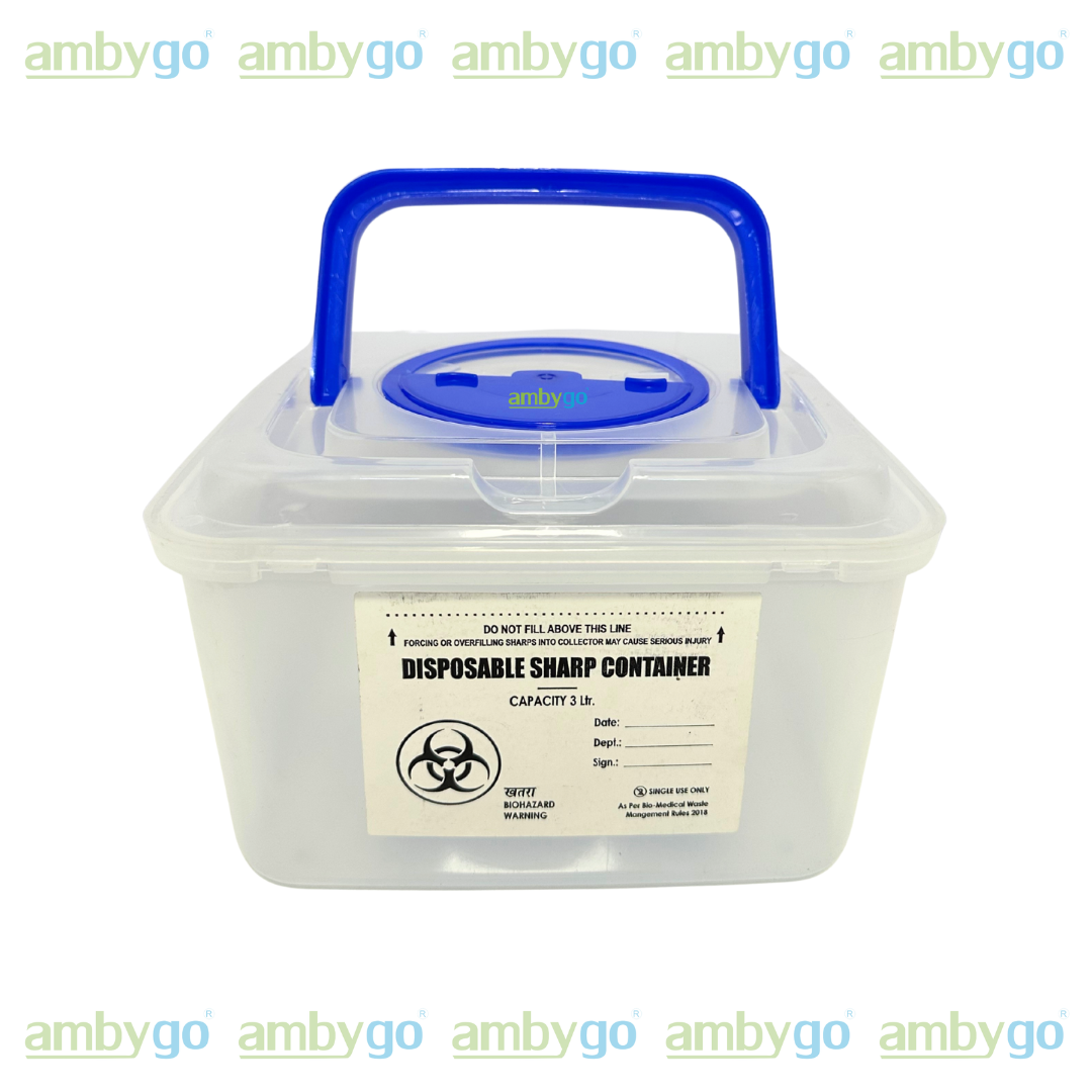 3 Ltr Sharp Container | Safe Biomedical Waste Disposable